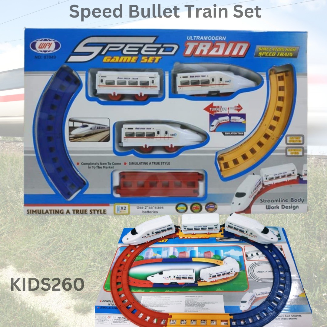 Speed Bullet Train Set Battery Operated KIDS260