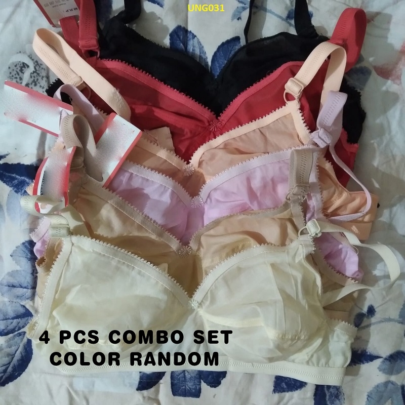 4 Pieces Combo Pack Pure Cotton Bra